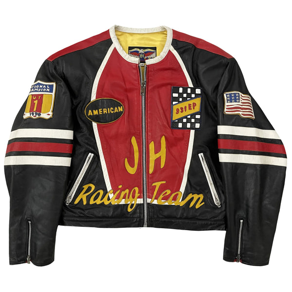 Jeff Hamilton 'JH Racing Team' Leather Biker Jacket - M – Known Source